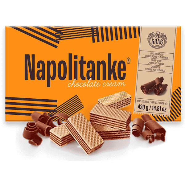 Wafers (Blok) NAPOLITANKE-CHOCO CREAM 420gr – Gostockup