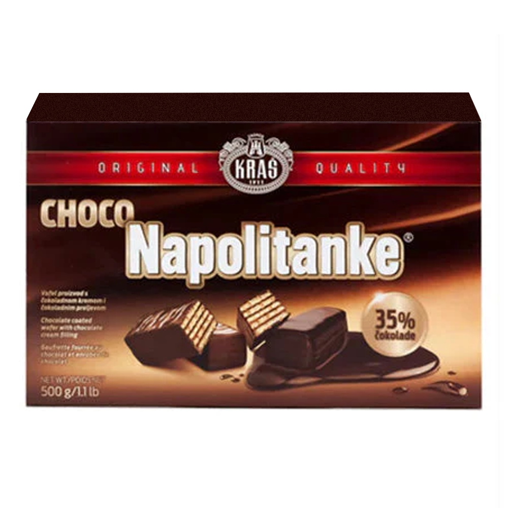 Buy KRAS Wafers Napolitanke Chocolate – 17.64 oz (500gr) - Grocery ...
