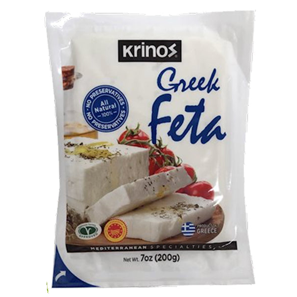 Buy Krinos Feta Cheese Greek Sheeps Milk – 7.05 oz (200gr) - Grocery ...